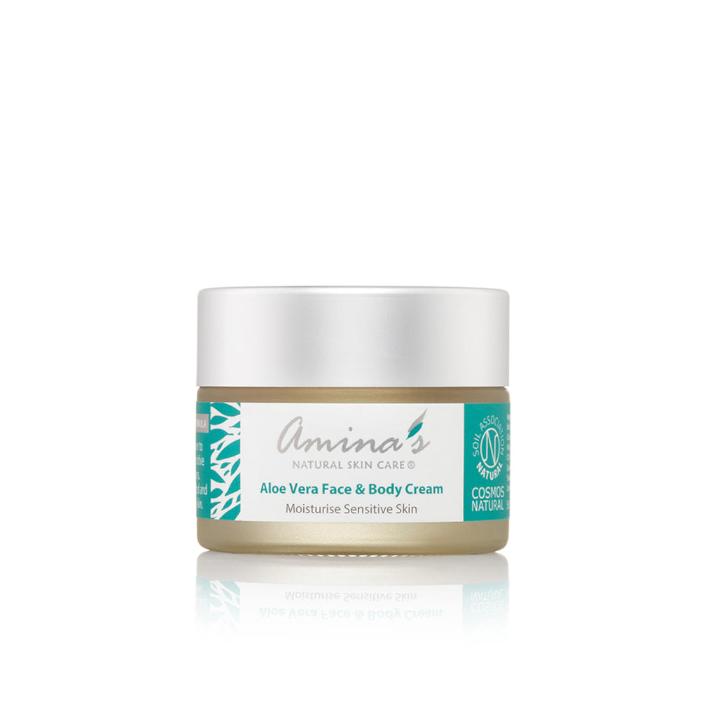 Amina's Natural Aloe Vera Face & Body Cream (120 ml) – Empower & Brew