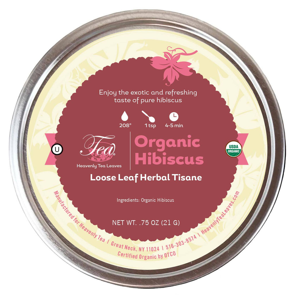 Organic Hibiscus, Loose Leaf Herbal Tea Tin, .75 oz. – Empower & Brew
